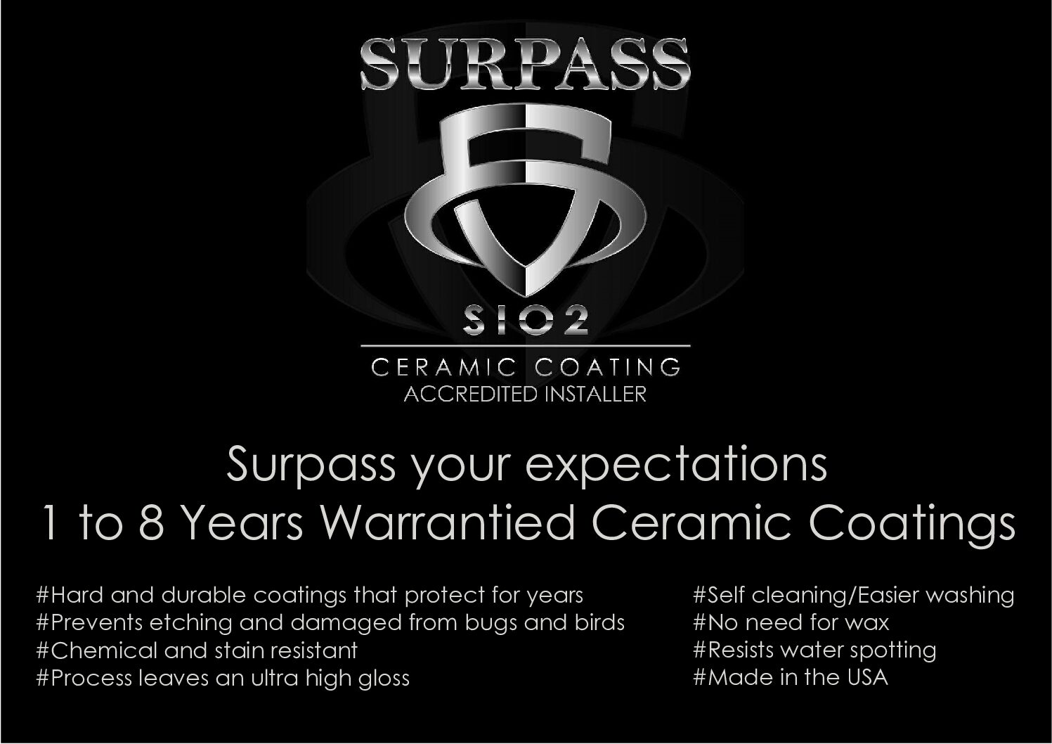 Surpass Wall Banner 8x4ft - Surpass Ceramic Coatings Distributed by ...